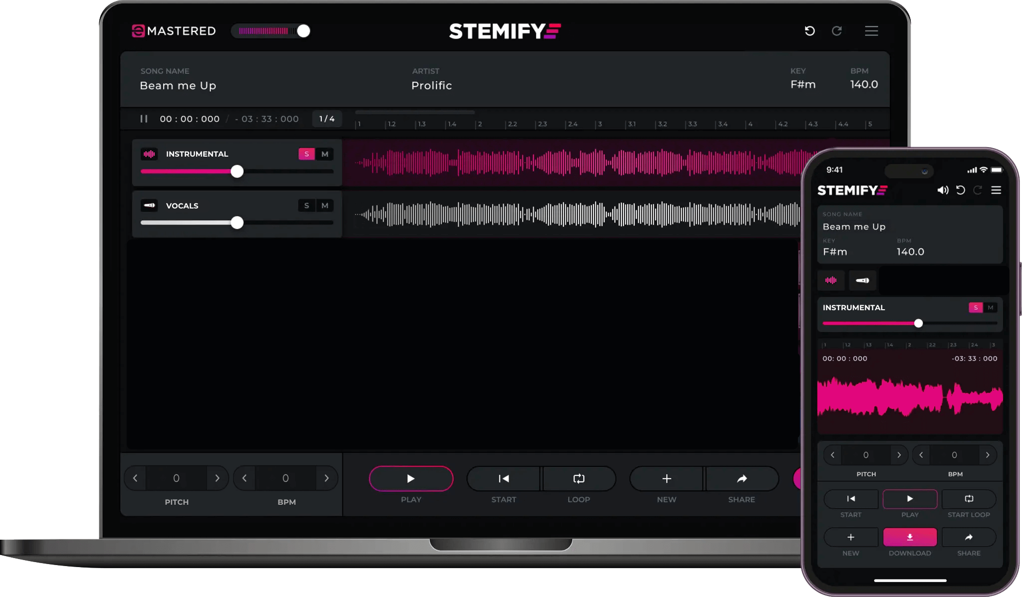 Stemify Dashboard Page - eMastered